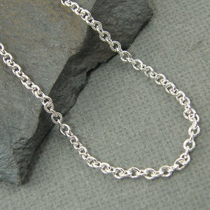 30 Inch Silver Chain Necklace Small Link Long Silver Plated Cable Chain ...