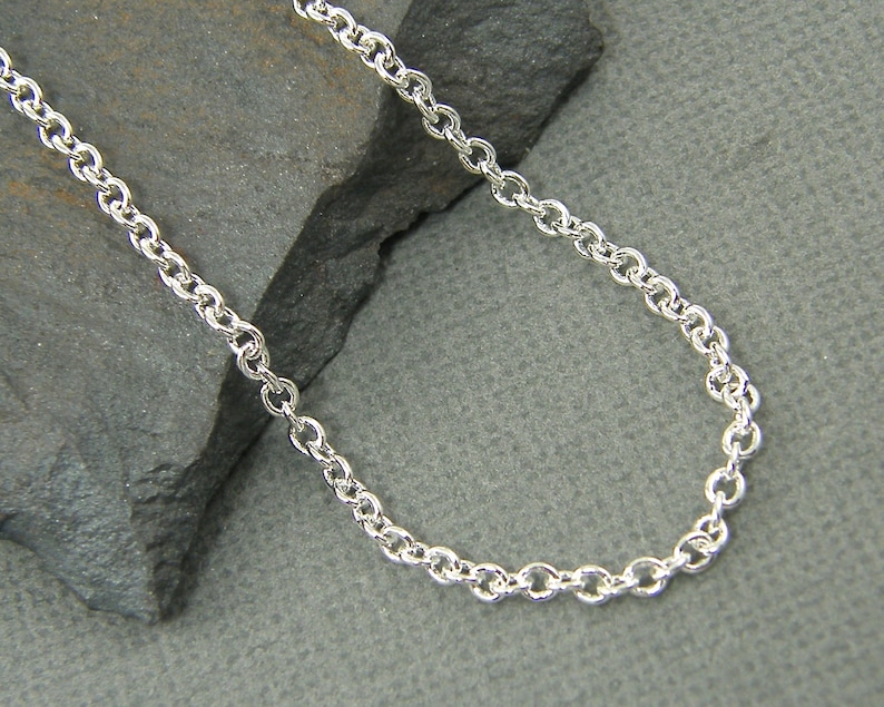 30 Inch Silver Chain Necklace Small Link Long Silver Plated - Etsy
