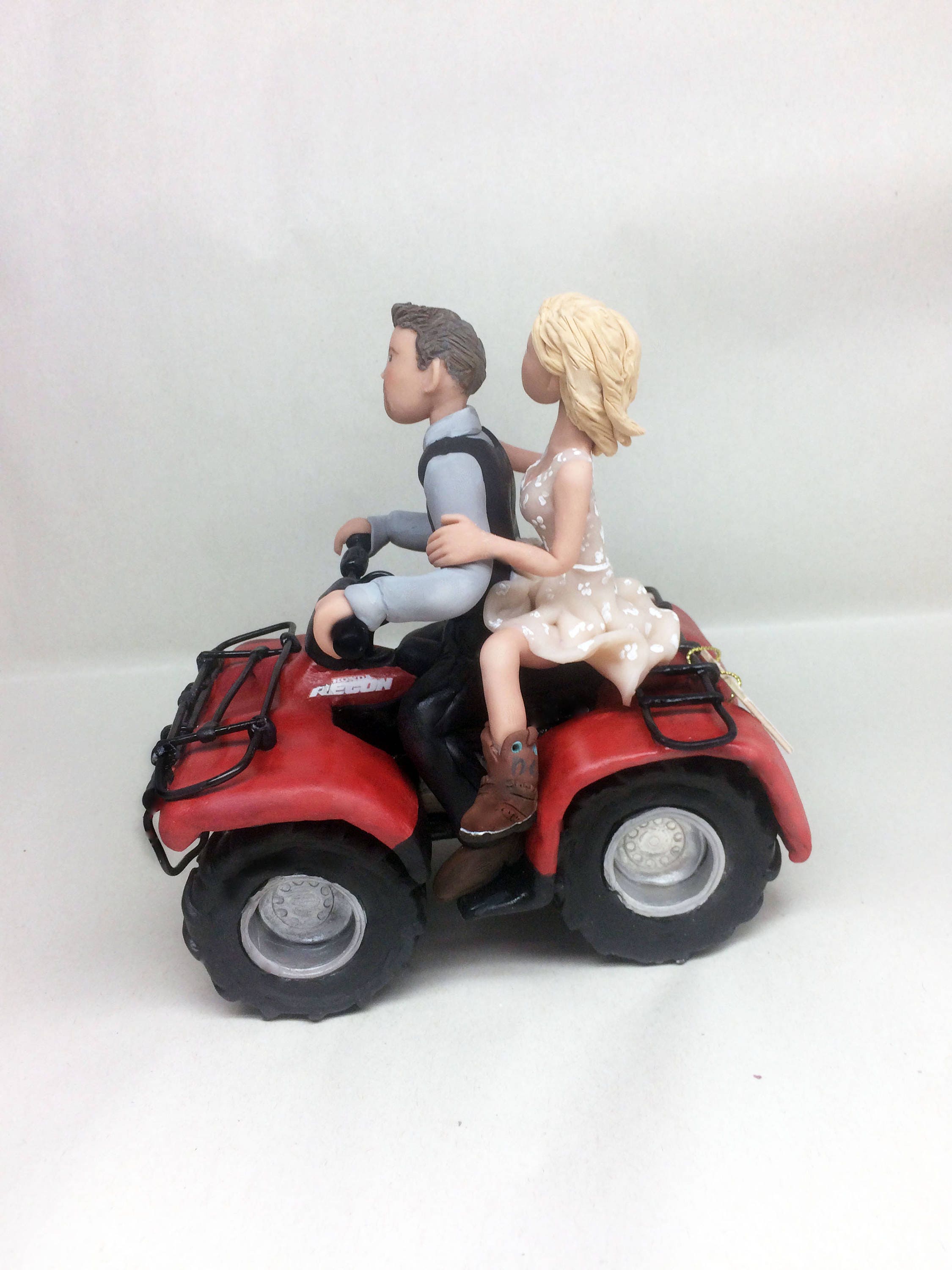 Bride and Groom on Quad Four Wheeler Custom Wedding Cake - Etsy Australia