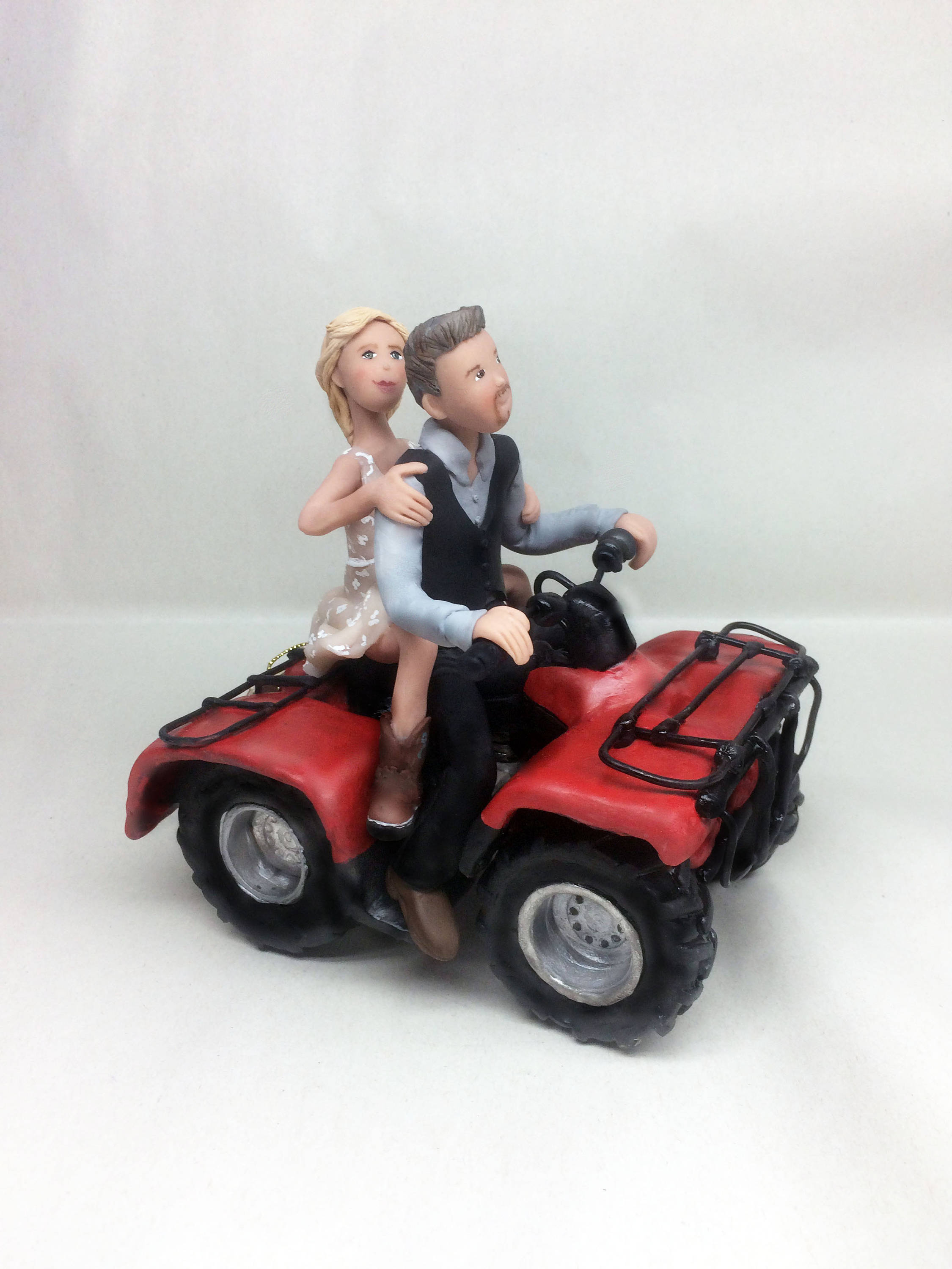 Bride and Groom on Quad Four Wheeler Custom Wedding Cake - Etsy Australia