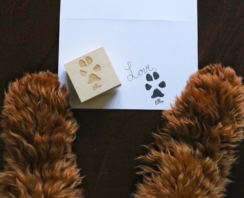 Pet Paw Print Stamp Custom Paw Stamp Pet Christmas Rubber | Etsy