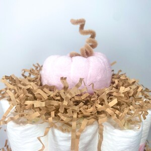 Pumpkin Diaper Cake, Diaper Cake, Girl Diaper Cake, Baby Shower, Fall ...