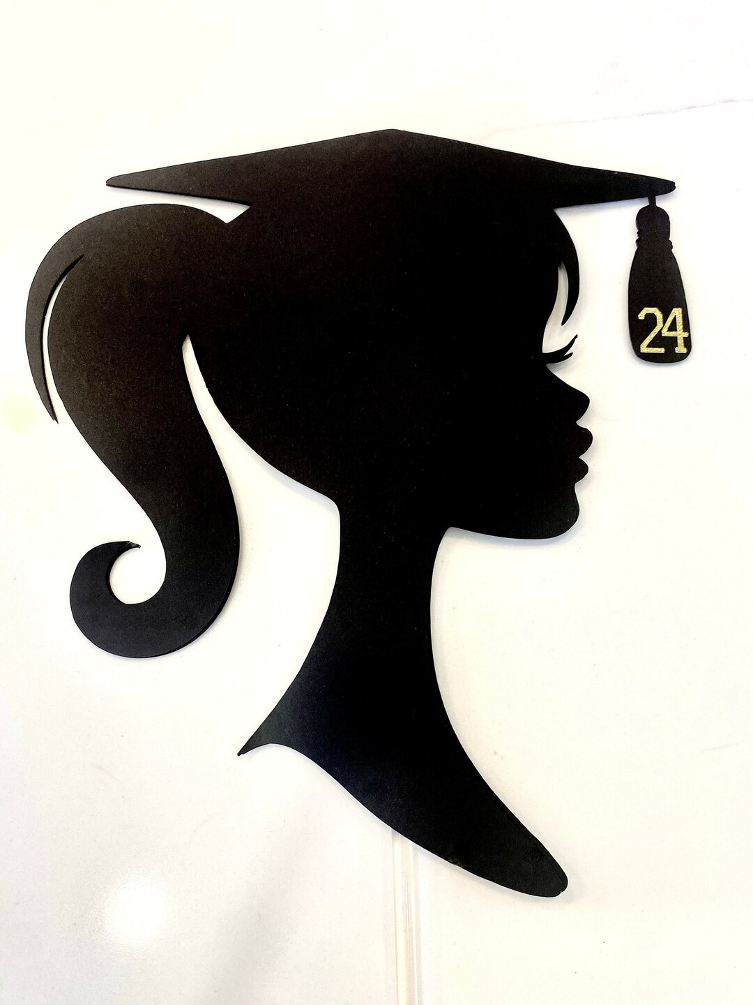 DIY Graduation Cut Out ONLY, Graduation Girl Silhouette Cut Out, Cake ...