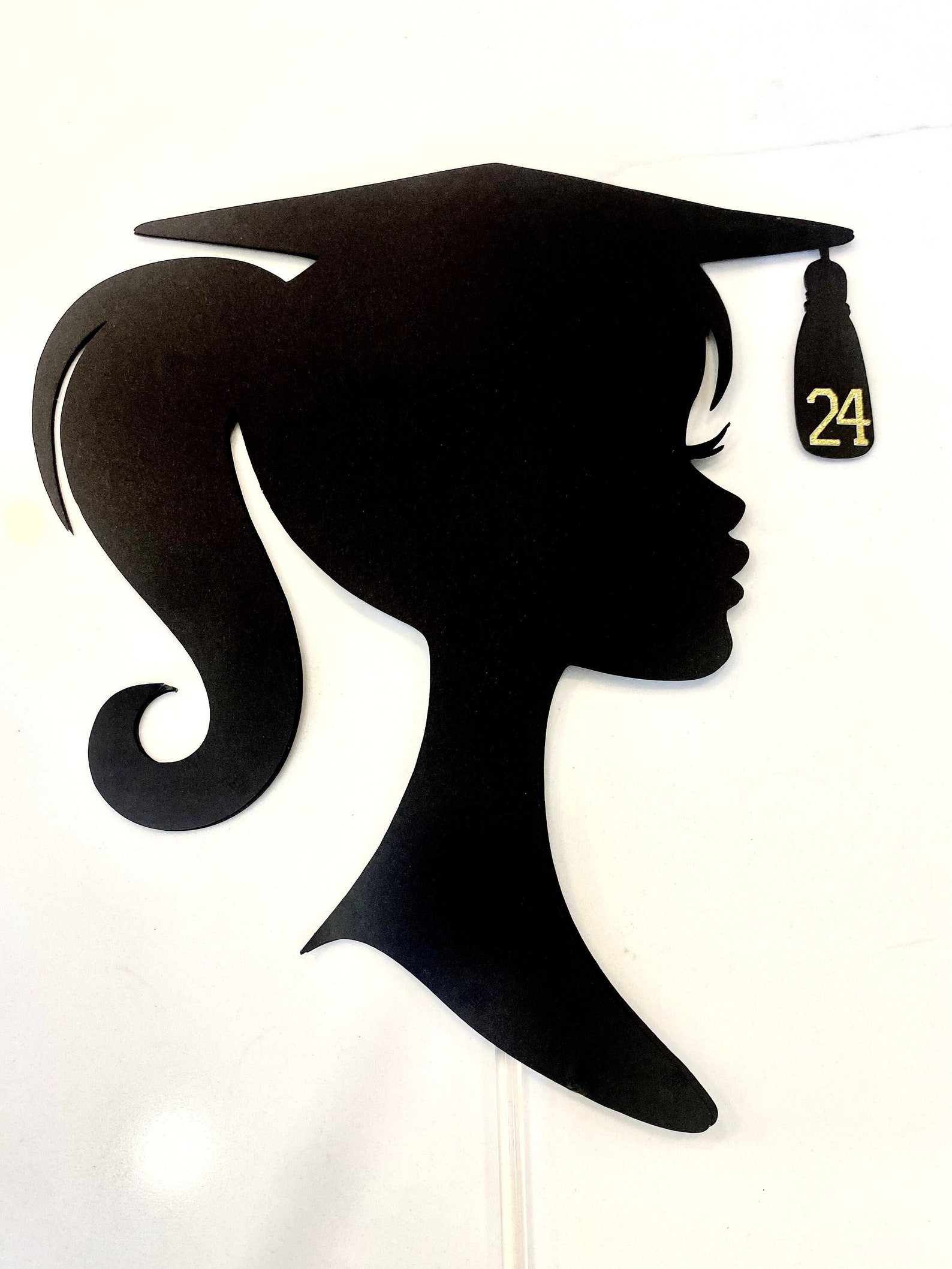 DIY Graduation Cut Out ONLY, Graduation Girl Silhouette Cut Out, Cake ...