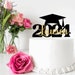 Cake Topper, Graduation Cap Cake Topper, 2024 Grad Personalized Cake ...