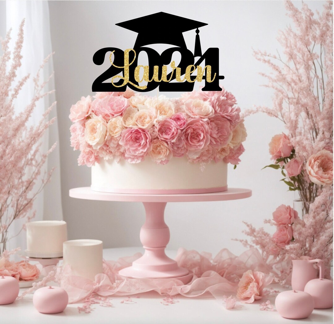 Cake Topper, Graduation Cap Cake Topper, 2025 Grad Personalized Cake ...