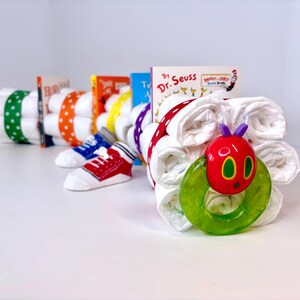 Book Worm Diaper Cake, Book Diaper Cake, Storybook Baby Shower, Diaper ...