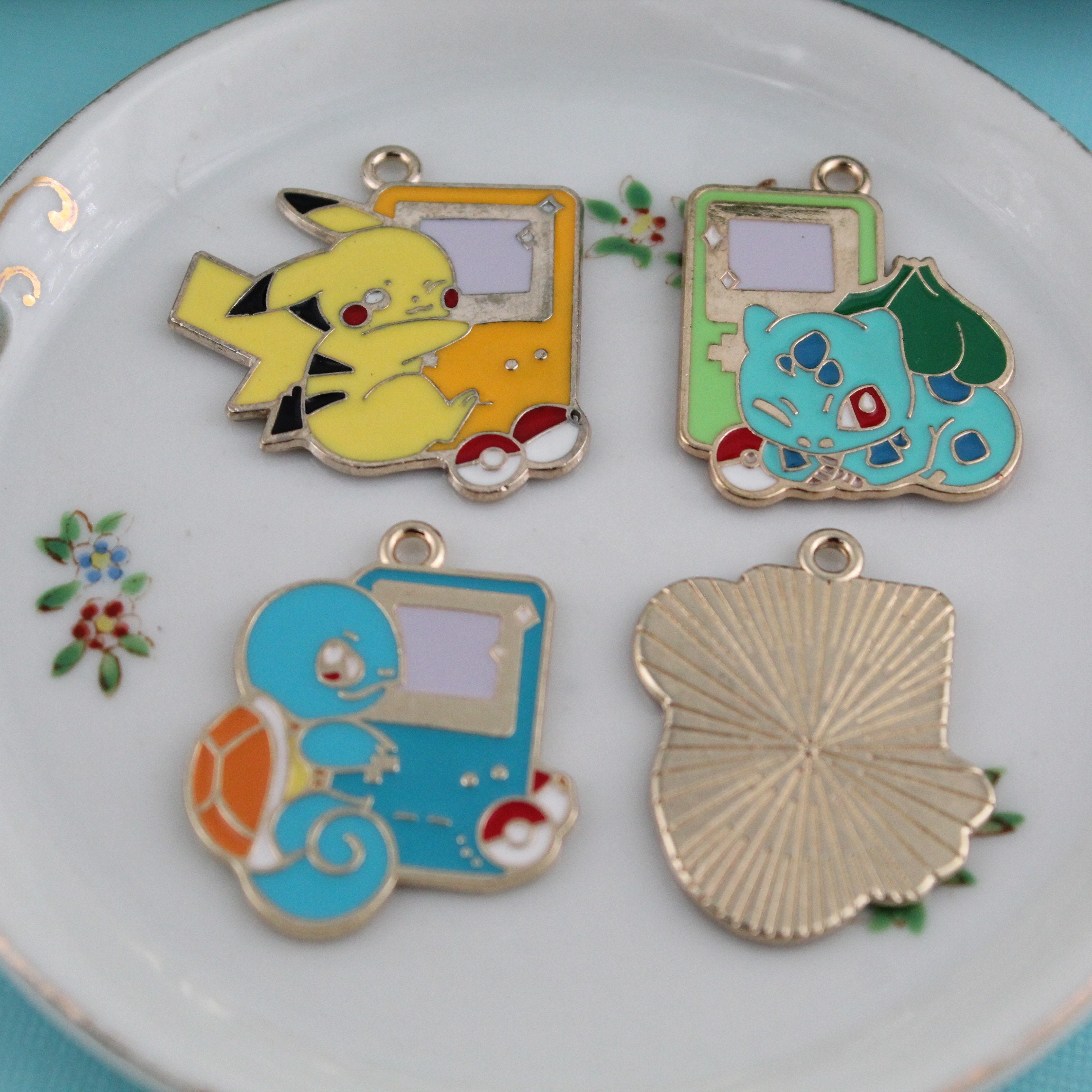 Assorted Mini Cartoon Gold Tone Enamel Charms Pendants Handmade DIY ...