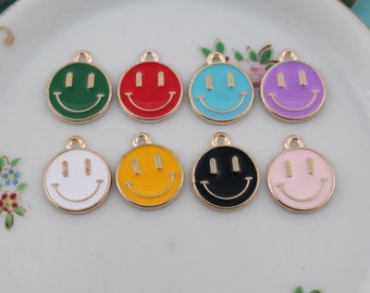 Assorted Mini Cartoon Gold Tone Enamel Charms Pendants Handmade DIY ...