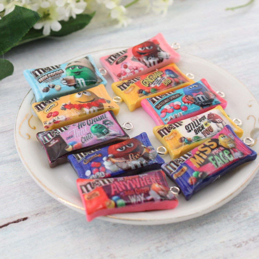 Set of 10 Assorted Mini Chocolate Resin Charms Flat Back Cabochon Packs ...