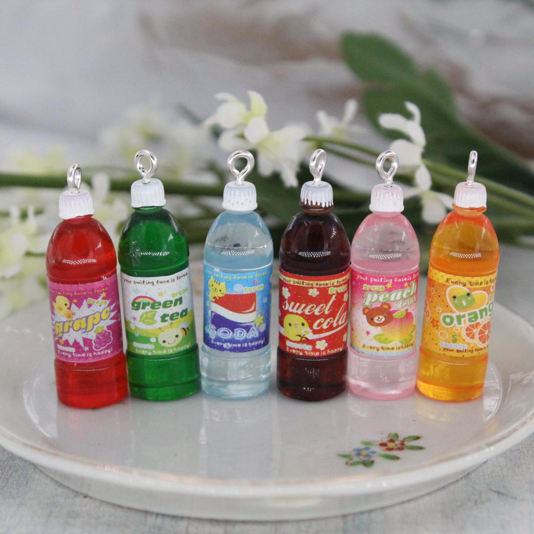 Mini Bottle Soda Resin Charms 3D Resin Pendants Handmade DIY Jewelry ...