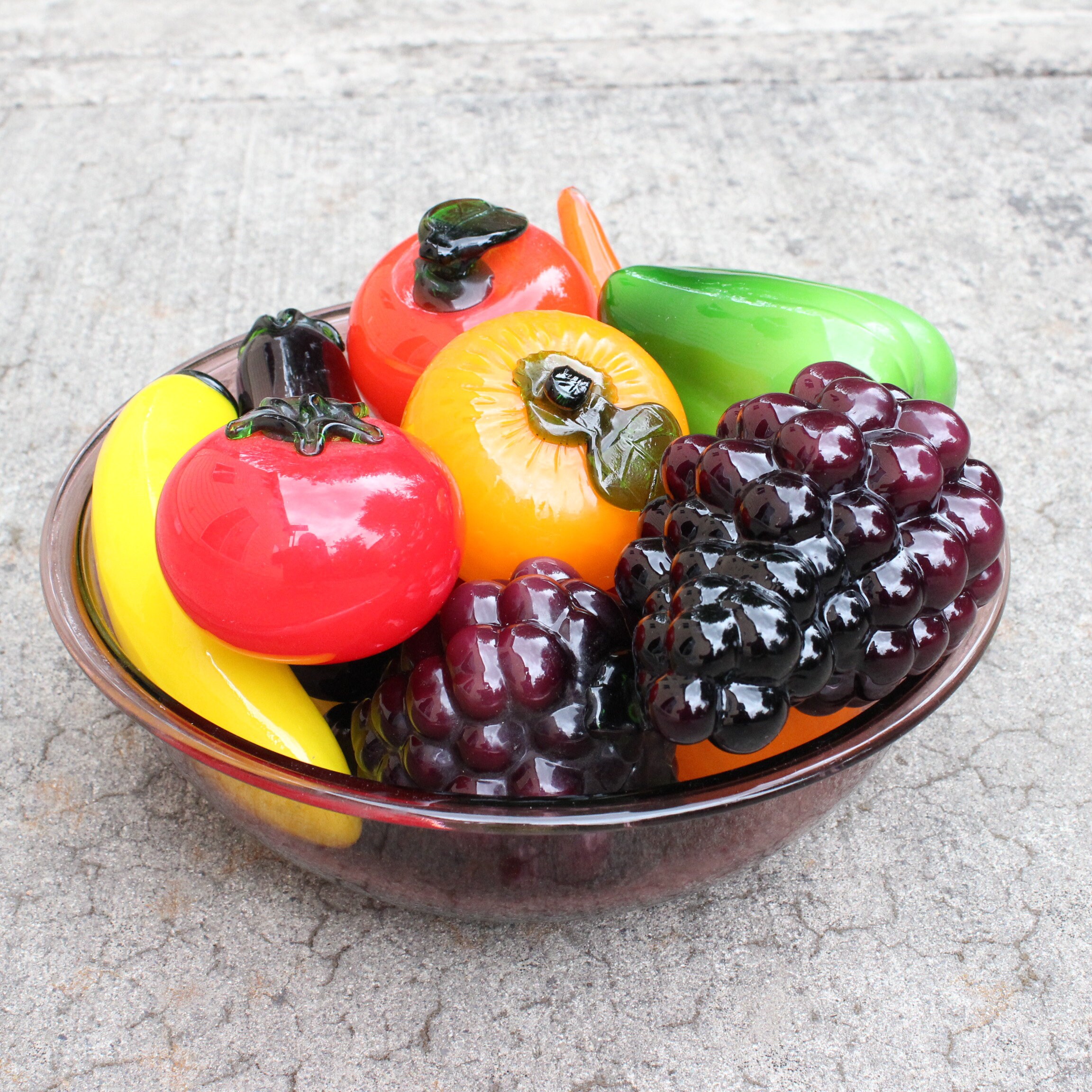 12 Pieces Glass Fruit and Vegetable Collection | Etsy