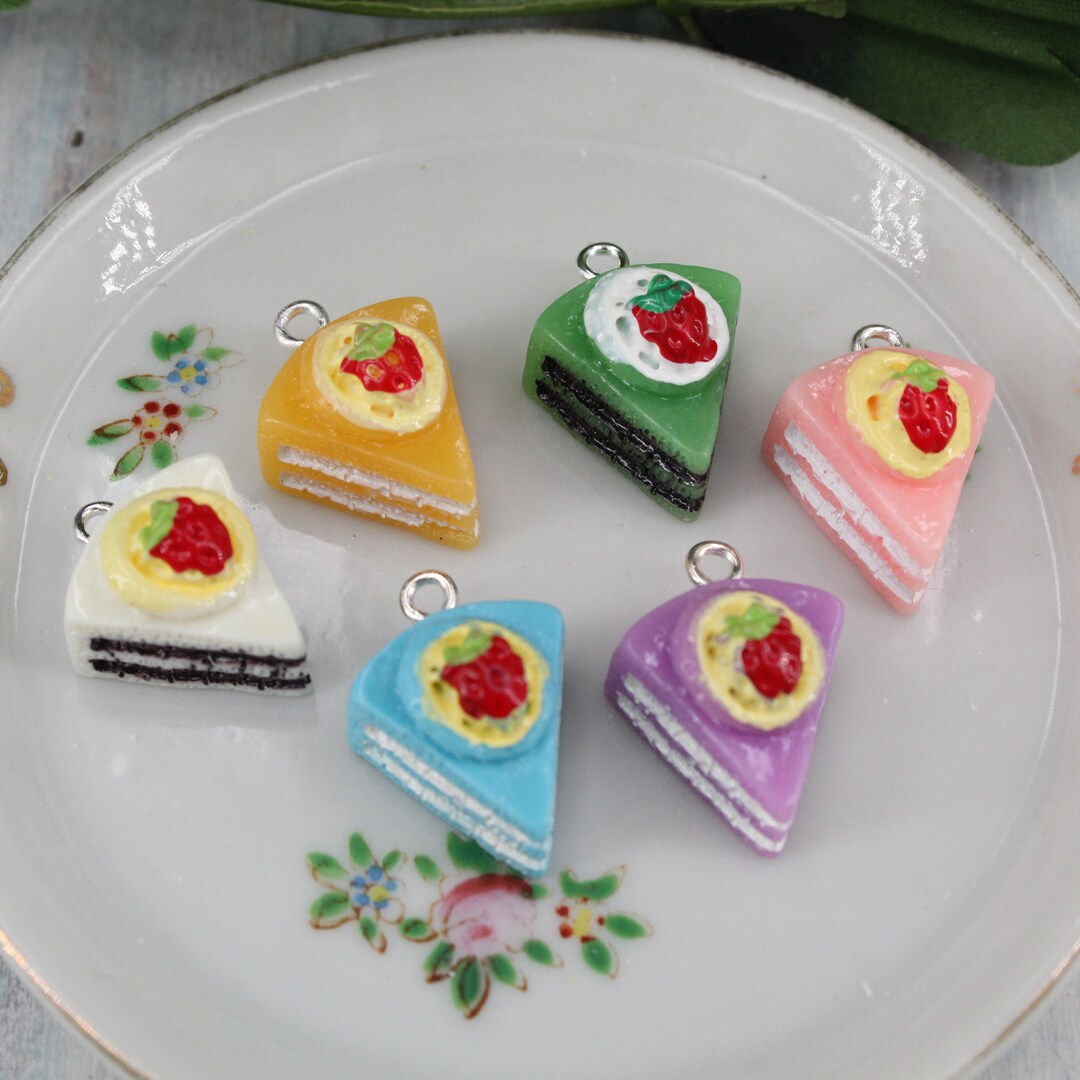 Assorted Mini Cake Resin Charms Flat Back Cabochon Packs Handmade DIY ...