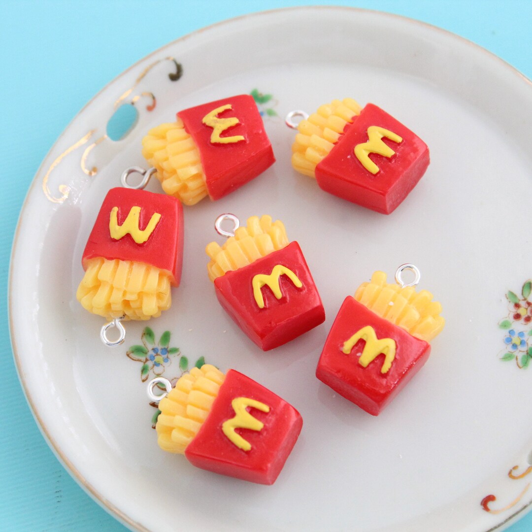 Mini French Fried Resin Charms 3D Resin Pendants Handmade DIY Jewelry ...