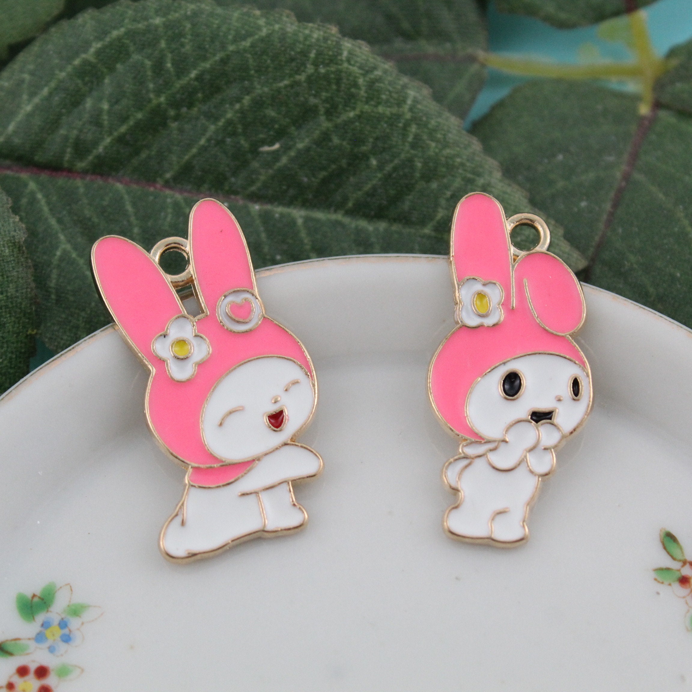 Set of 10 Mini Cartoon Gold Tone Enamel Charms Pendants Handmade DIY ...