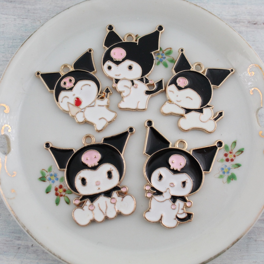 Assorted Mini Cartoon Gold Tone Enamel Charms Pendants Handmade DIY ...