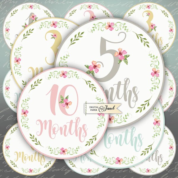 Baby Month Stickers - Etsy