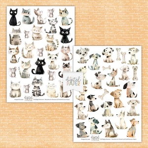 Lovely Puppy, Cat, Dog, Cute Animals, Paper Craft Supplies, Printable ...