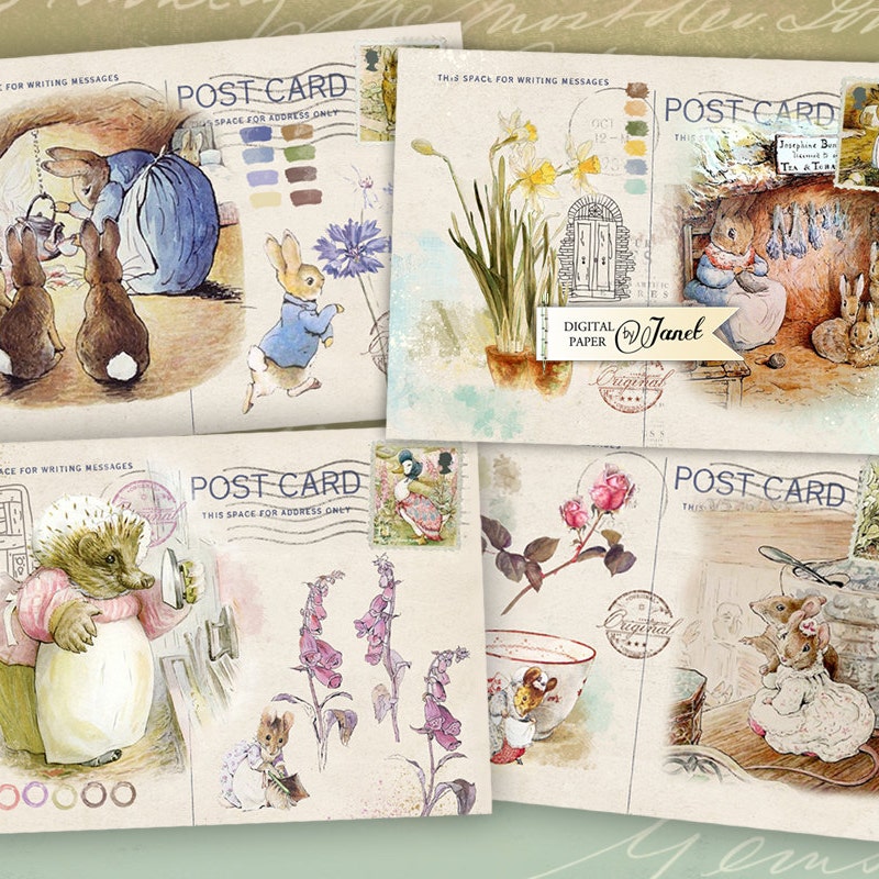 Beatrix Potter Cards - Etsy