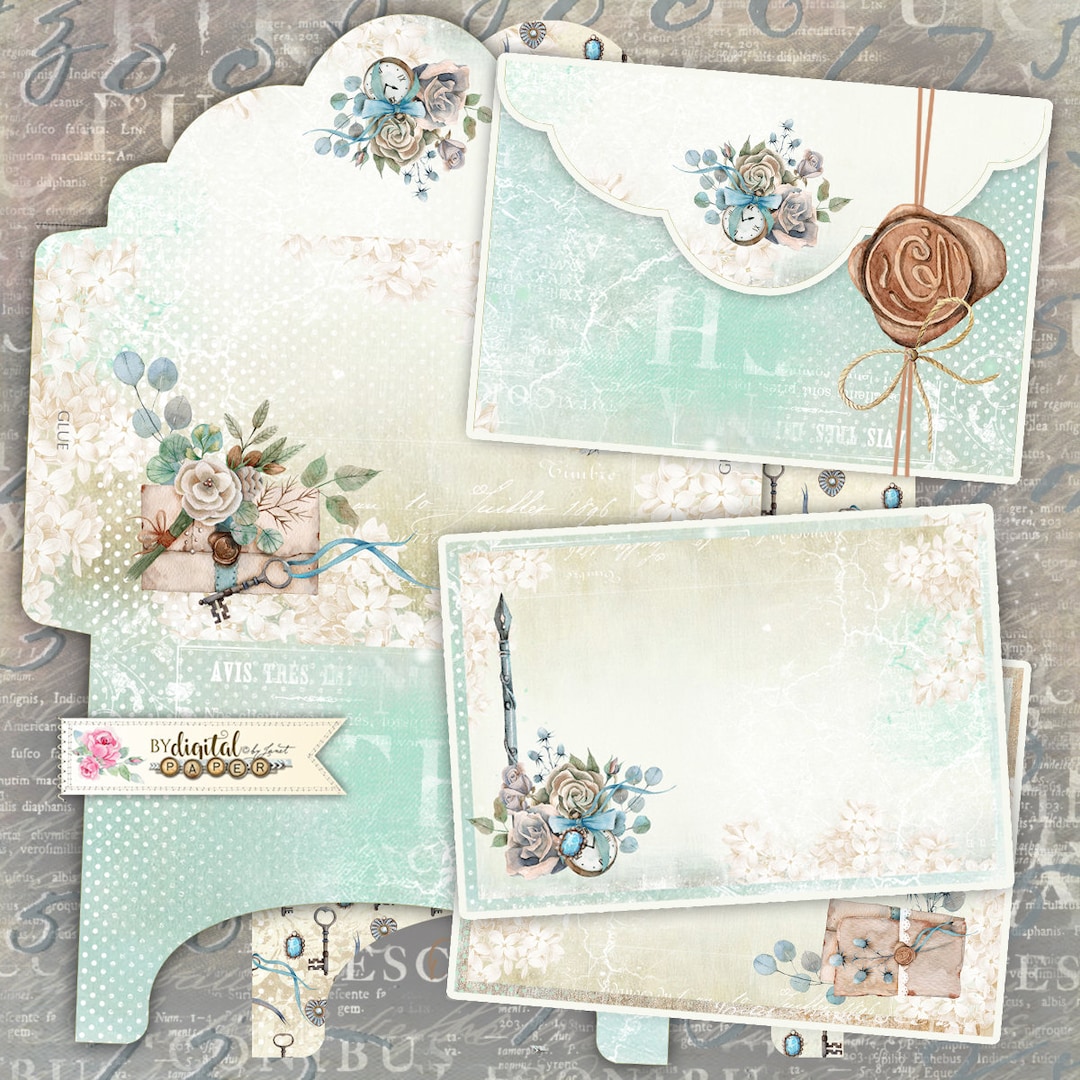 Old Time Envelope and Cards - Printable Envelope - File Art - Vintage ...