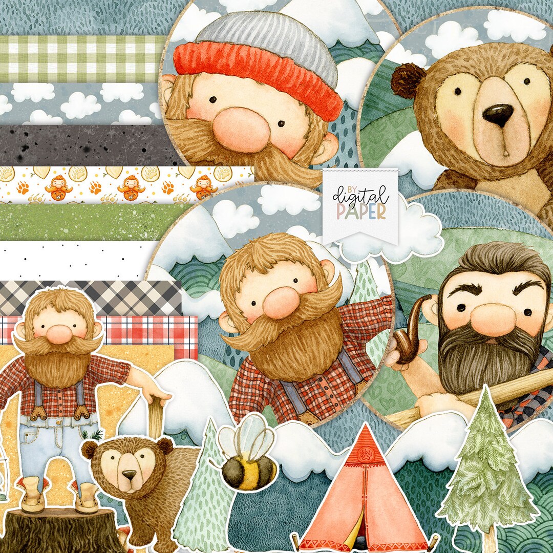 Rustic Man, Forest, Montain, Scrapbooking Kits, Adventure Man, Paper ...