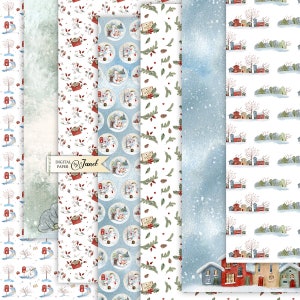 Snow Village, Printable Scrapbooking Kits, Journal Pages, Stickers ...