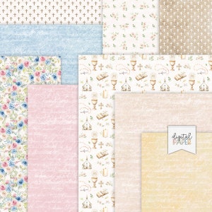 First Holy Communion, Printable Scrapbooking Kits, Scrapbooking Paper ...