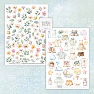 Printable Baby Born Set, Paper Craft, Cardmaking, Cricut, Baby Gift ...