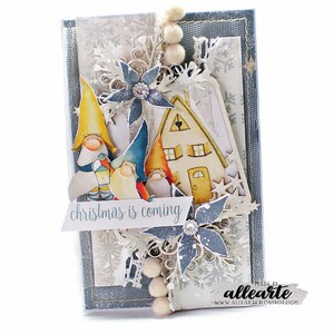 Winter Card - Digital Collage Sheet - Set of 4 Cards - Printable ...