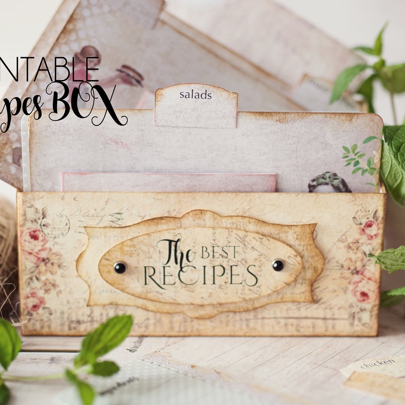 Vintage Recipe Box - Etsy