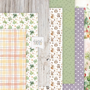 Woodland Animals Scrapbook Paper, Forest Friends Ephemera, Nursery ...