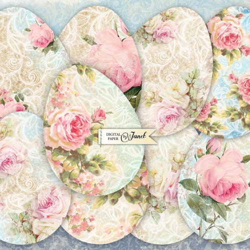 Easter Eggs Digital Stamps - Etsy