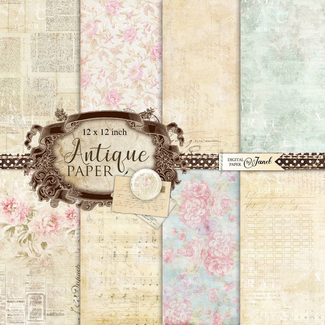 Antique Paper, Printable Scrapbooking Paper, 12 Inch, Background ...