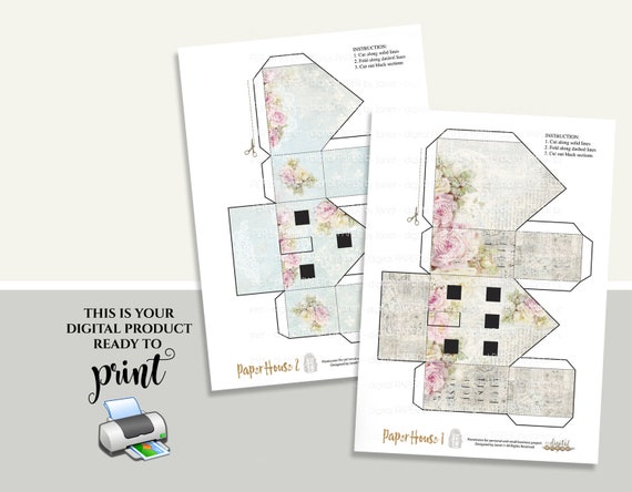 Paper House Template To Print