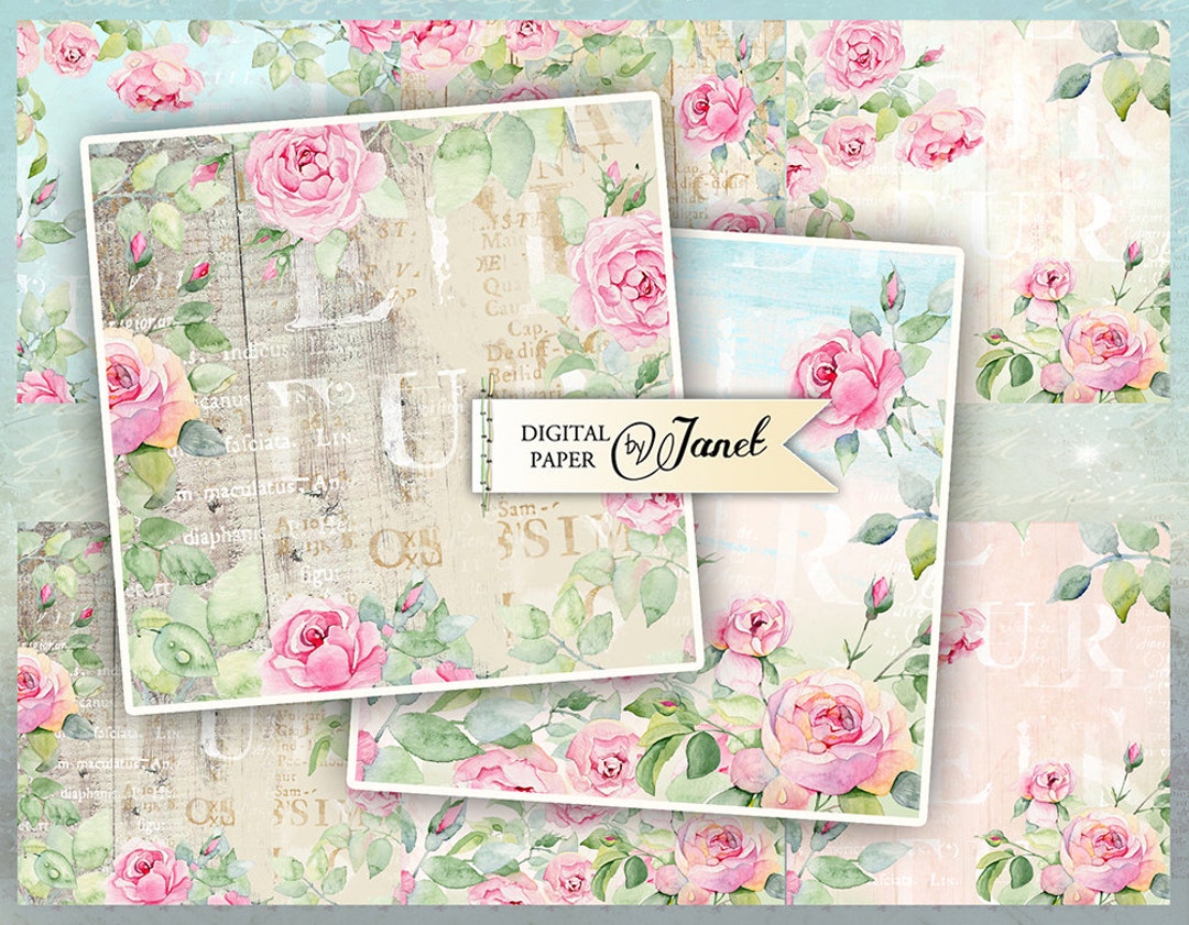 Beautiful Cards Set of 6 Cards Digital Collage Sheet - Etsy