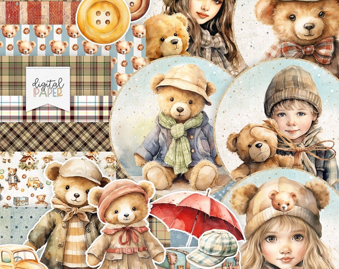 Kitty in a Basket Clipart Bundle, Kitten Clipart, Cute Cat Graphics ...