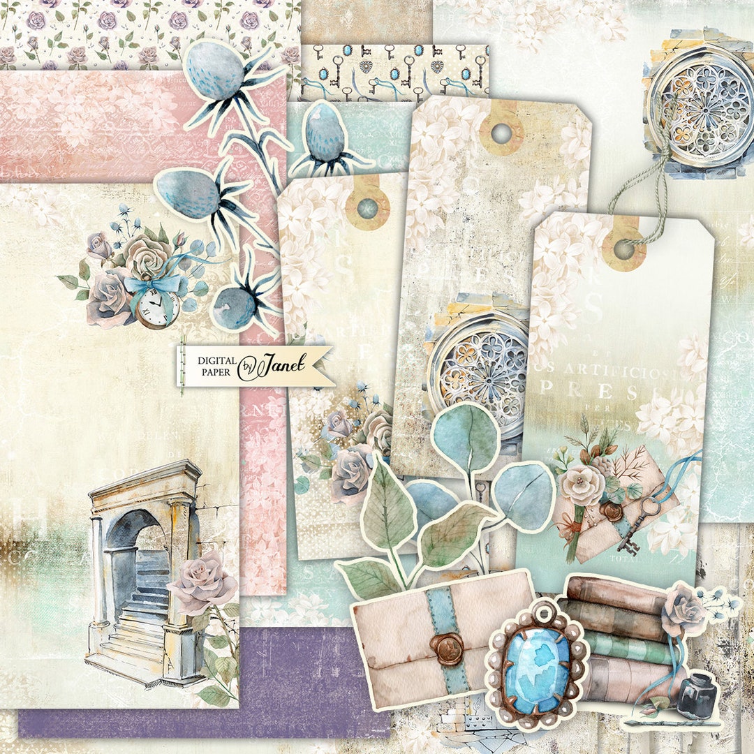 Old Time - Vintage Illustration - Printable Scrapbooking Kits ...