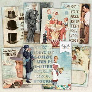 Big Boys - MEN - Digital Collage Sheet - Set of 8 - Printable Download ...