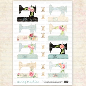 Sewing Machine, Template Sewing Machine, Printable Tags, Planner ...