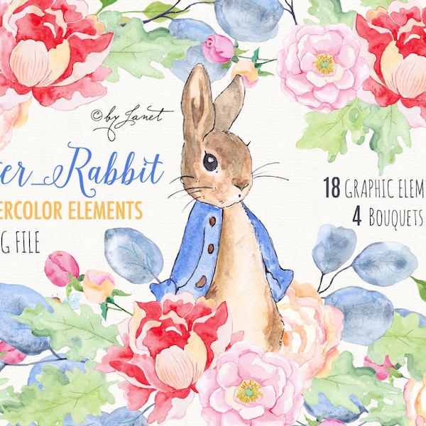 Peter Rabbit Clipart - Etsy