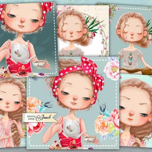 My Day Set of 6 Digital Collage Sheet Printable Download - Etsy