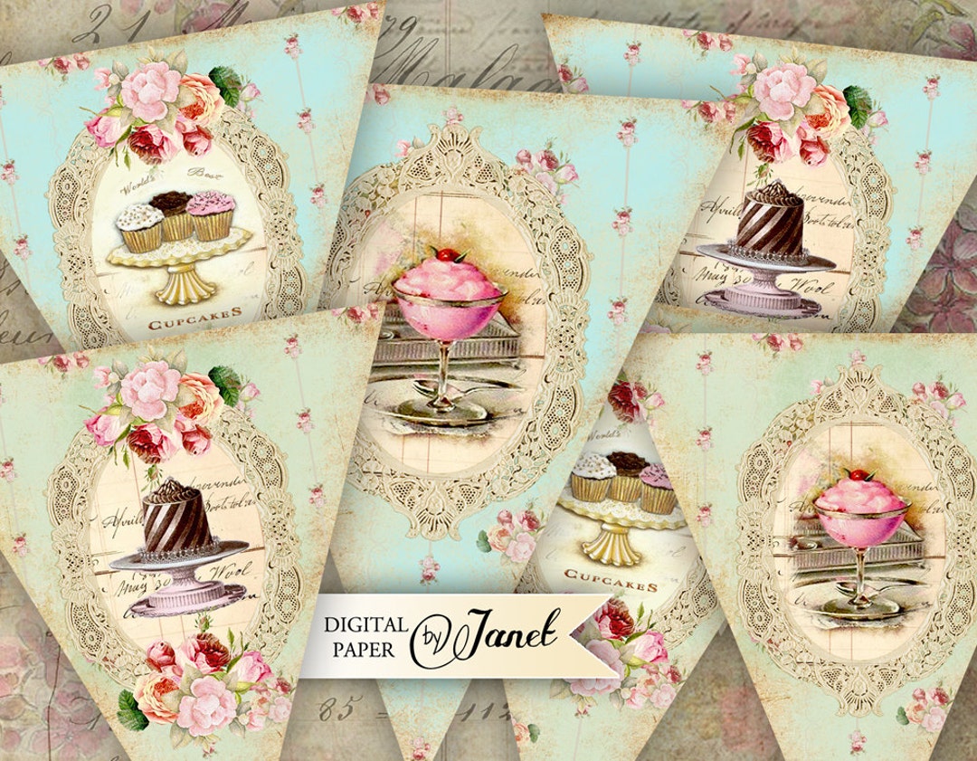 Sweet Banner, Printable Party Banners, Vintage Banners, Ephemera ...