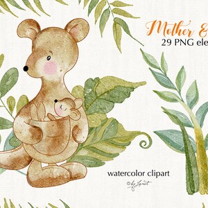 Mother & Baby - Art Baby Clipart - Animal Illustration - Watercolor ...
