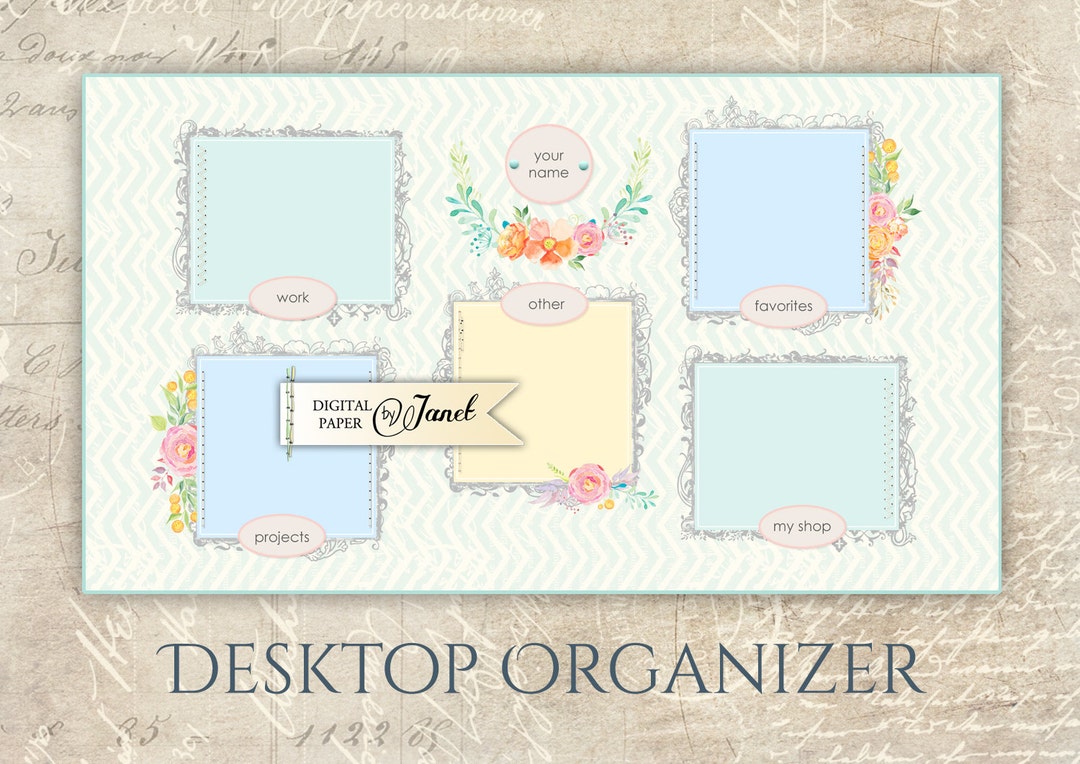 Pastel Organizer Wallpaper Digital Image - Etsy