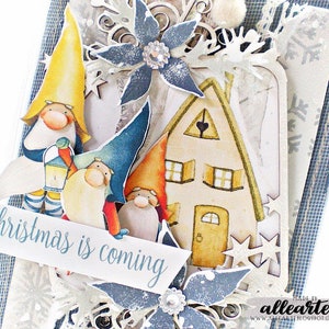 Winter Card - Digital Collage Sheet - Set of 4 Cards - Printable ...
