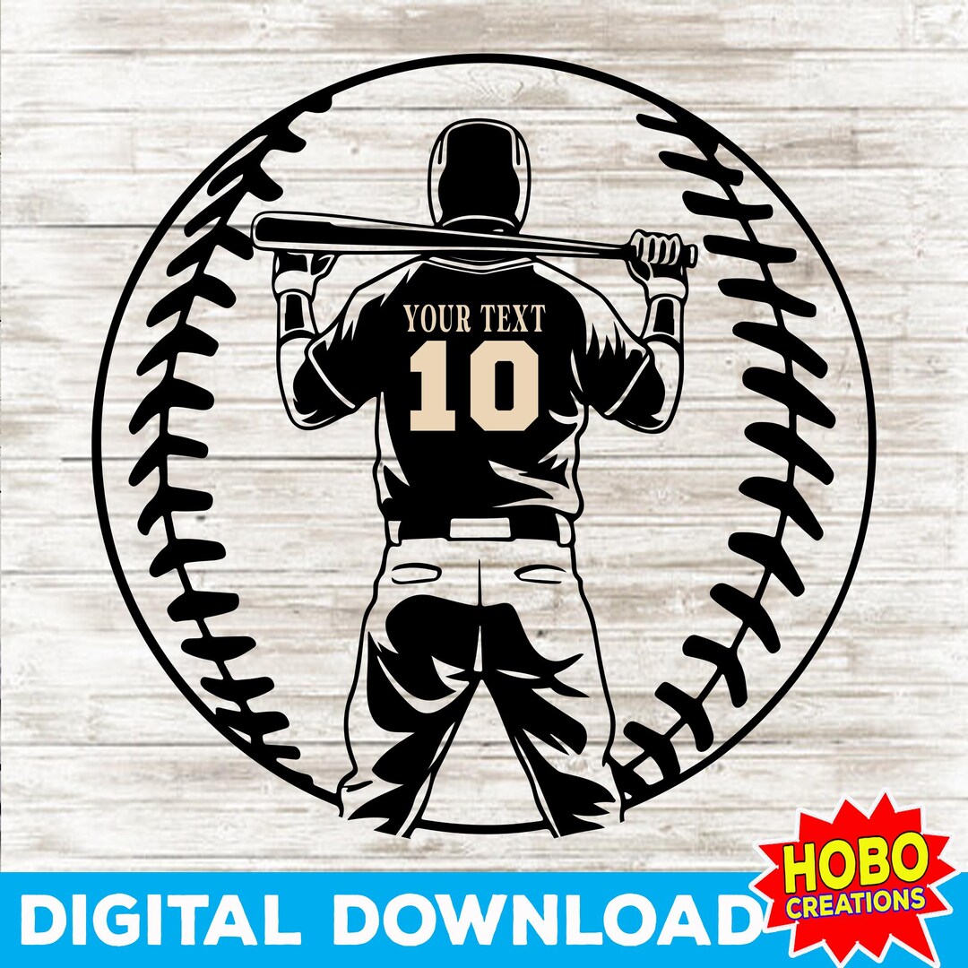 Baseball Player Svg , Baseball Dad Svg, Customized Baseball Player Svg ...