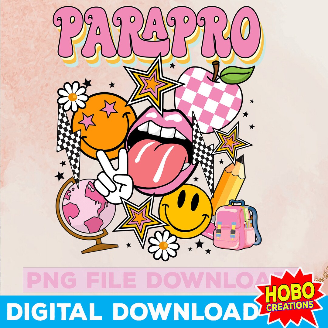 Parapro PNG, Retro School Design, School Png, Paraprofessional Design ...