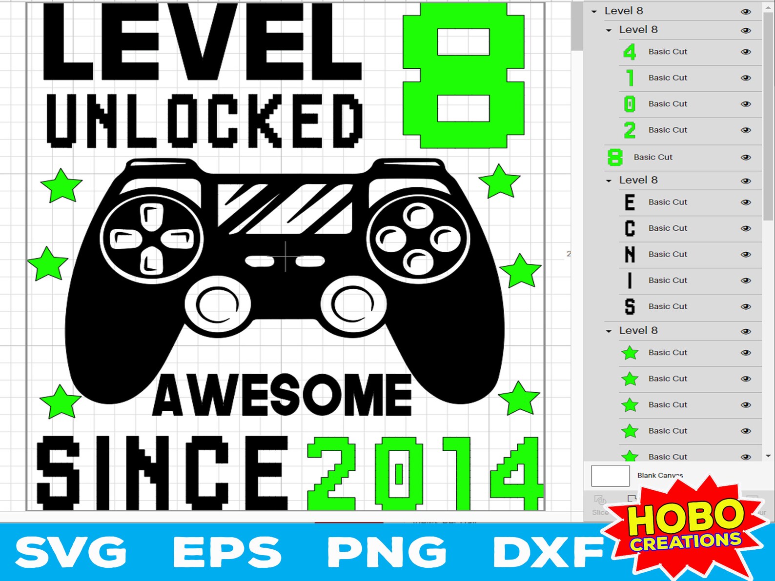 Level 8 Unlocked SVG 8th Birthday Boy Gamer 8 Years Old Svg - Etsy