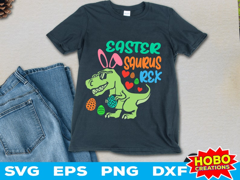 Easter Saurus Rex Svg Easter Dinosaur SVG T-rex Bunny Svg - Etsy