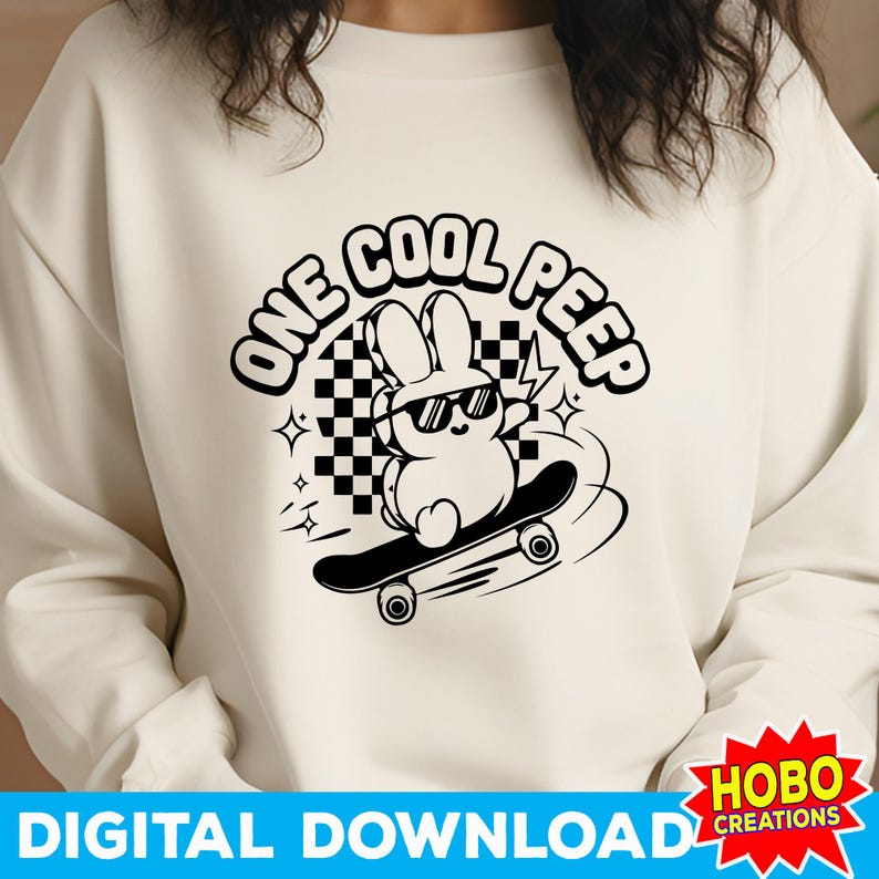 One Cool Peep SVG PNG, Boys Easter Shirt Design, Kids Easter Bunny ...